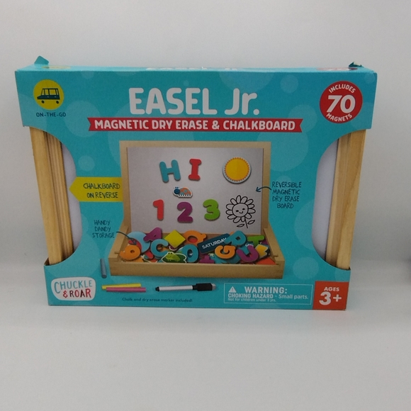 Toys | Magnetic Dry Erase Chalkboard Easel New Portable Learning ...